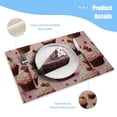 BaHomeck placemats Set of 4 Cupcakes With Cream And Cherries On Pink ...