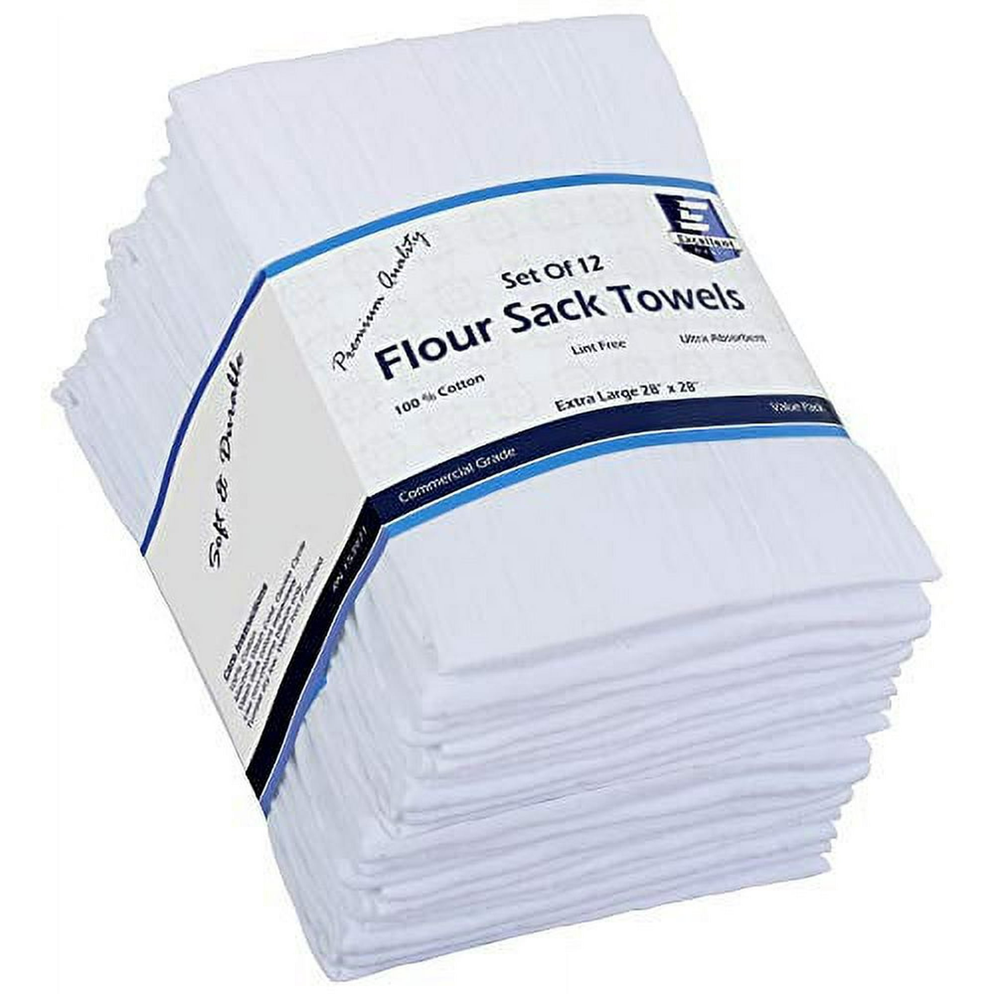 Click here for Flour Sack Kitchen Towels (White 12 Pack) 100 Cott... prices