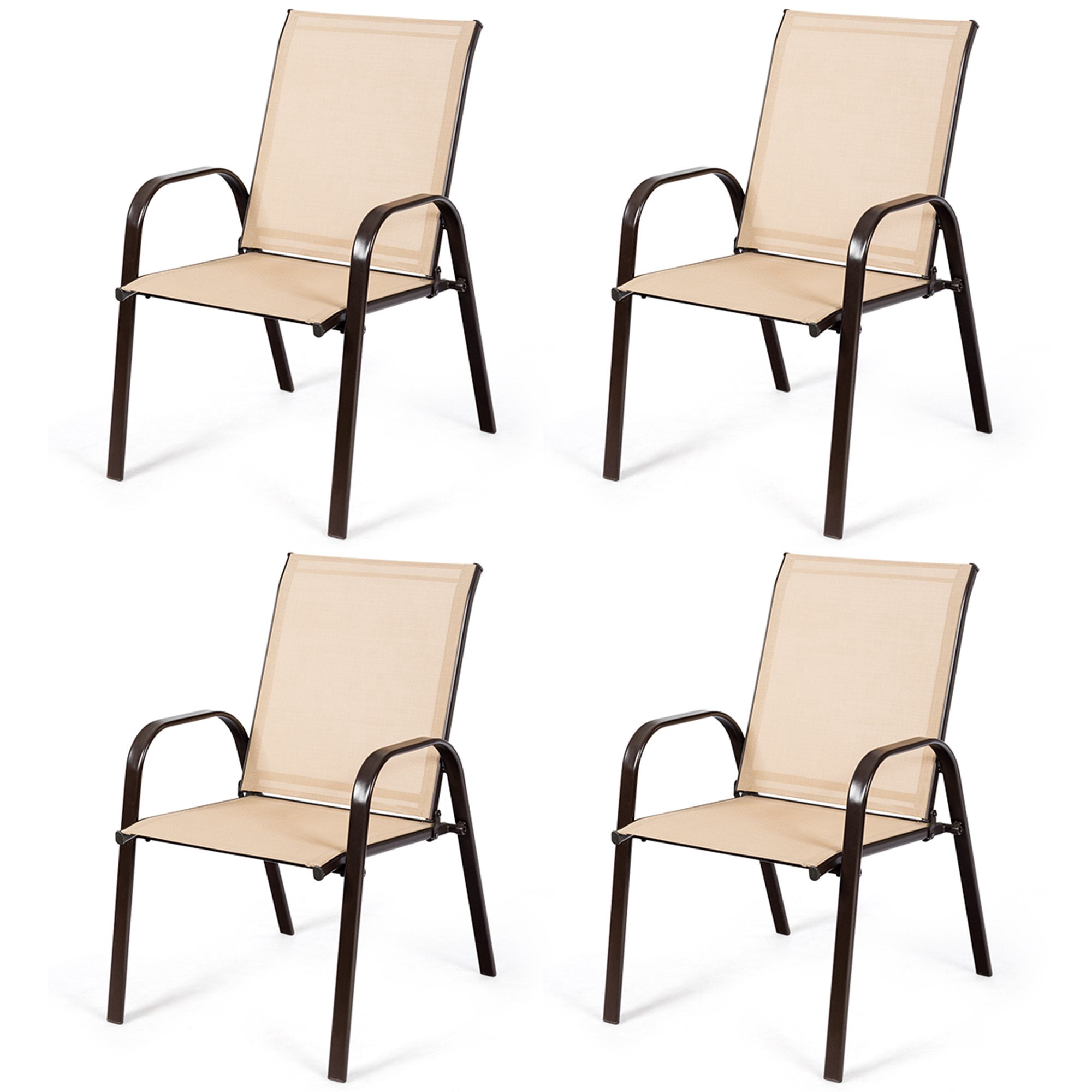 Click here for Costway 4pcs Patio Chairs Dining Chair Garden Deck... prices