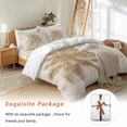 Brown Palm Tree Duvet Cover Set Queen Size, Country Linen Texture ...