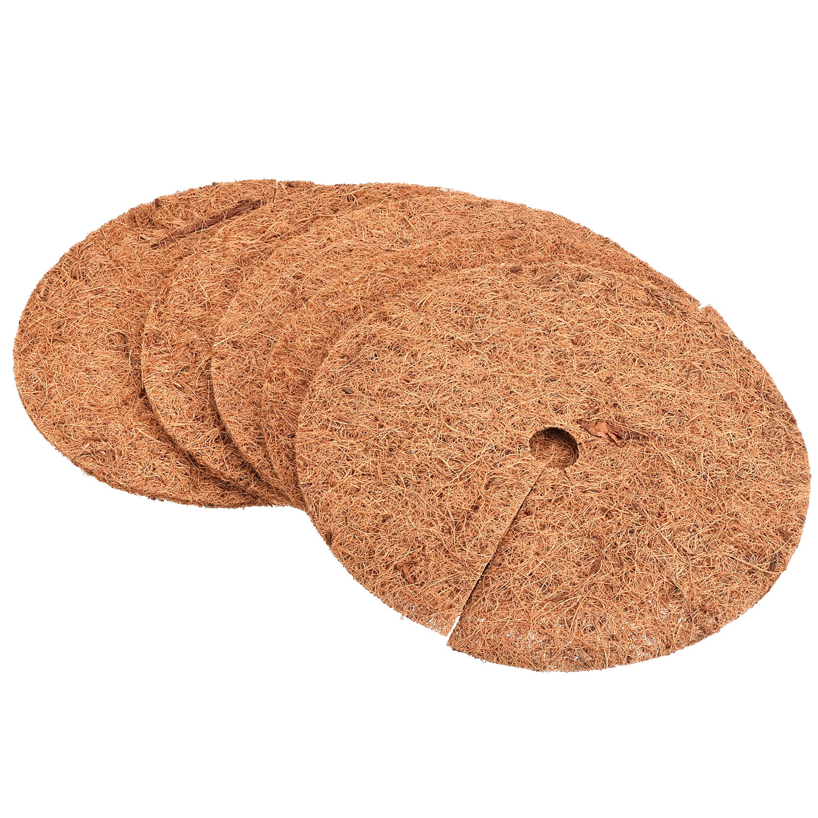 Uxcell 12" Coconut Fiber Mulch Ring Thick Mat Tree Protector Root Soil ...