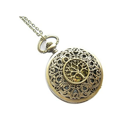 Tree Pocket Watch Necklace Tree of Life Pocket Watch Pendant Tree ...