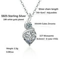 1CT Moissanite Heart Pendant Necklaces for Women D Color VVS1, 925 ...