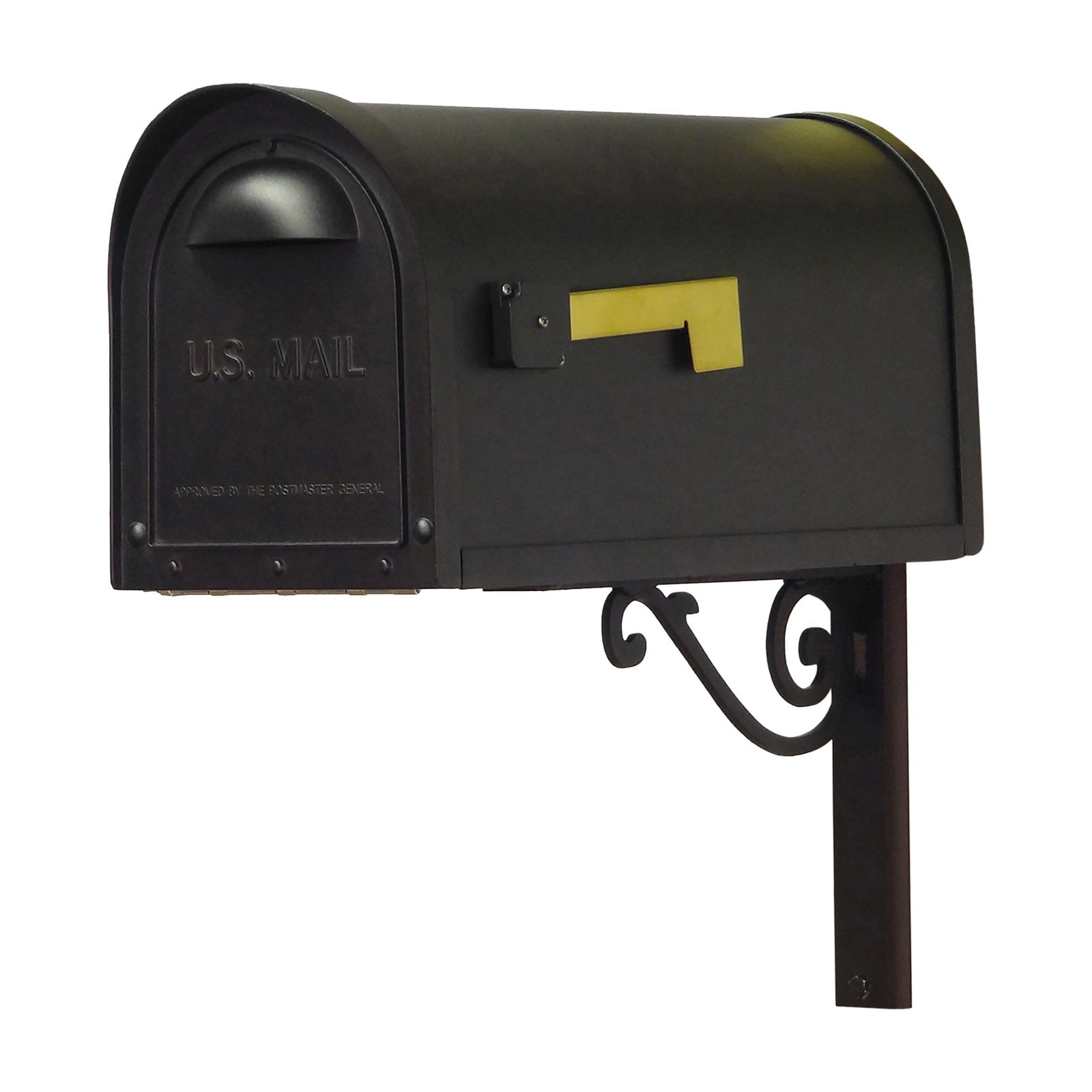 Special Lite Products Classic Curbside Mailbox with Baldwin Mailbox ...