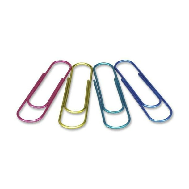 4 in. Metallic Paper Clip, Metal - Assorted Color - Walmart.com ...