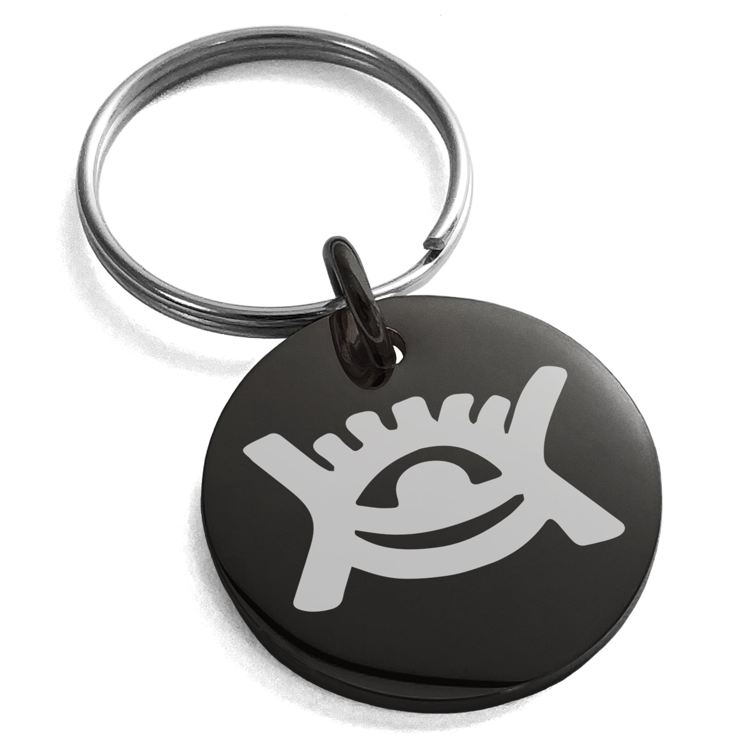 Stainless Steel Aztec Universe Rune Engraved Small Medallion Circle ...