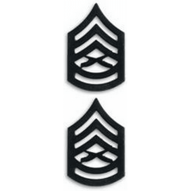 USMC Black Metal (Solid Brass) GYSGT Gunnery Sergeant Chevron Rank ...