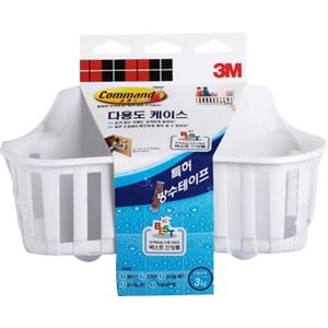Command Caddy with Water-Resistant Strips, White, 1 Caddy/Pack ...