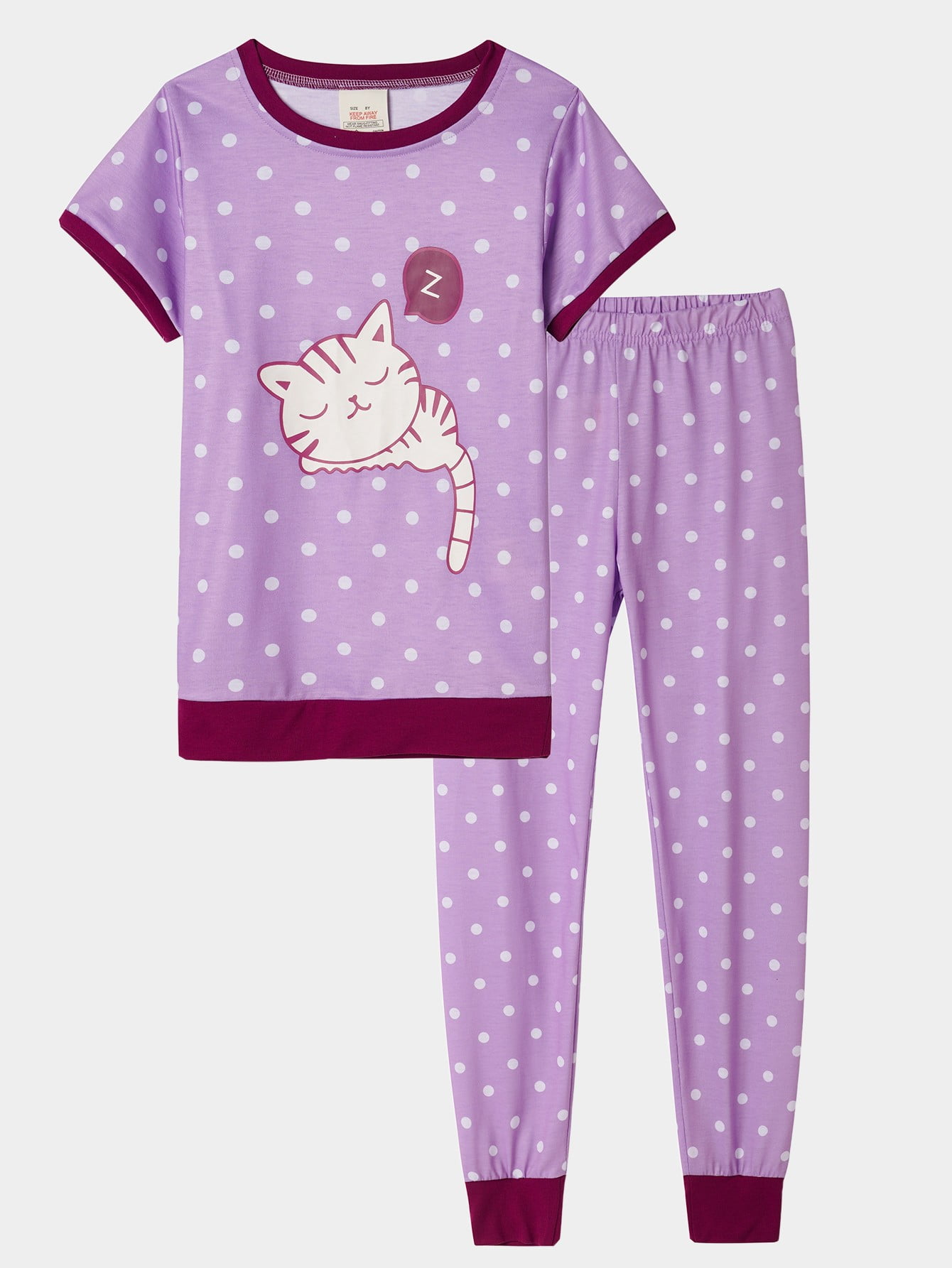 MyFav Children Girl Pajamas Set Soft Comfy Sleepwear Cartoon Pajamas ...