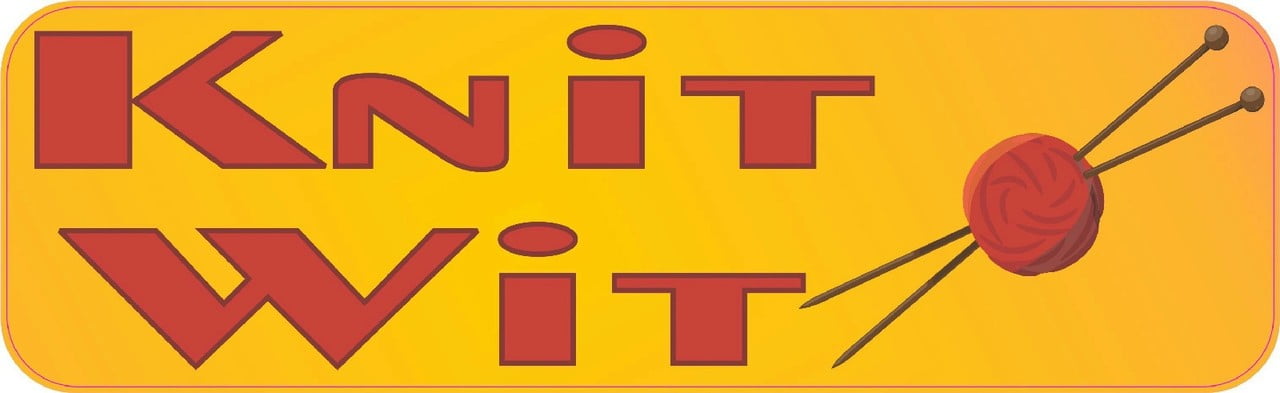 10" x 3" knit wit knitting vinyl bumper sticker window decal car ...
