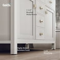"Totti Artemis 48"" Transitional Double Sink Bathroom Vanity, White ...