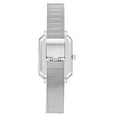Time and Tru Ladies Silver Square Watch, Sunray Dial, Arabic Numerals ...