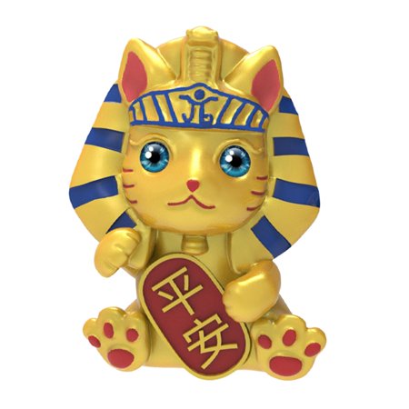 Chinese Lucky Cat Figurine Neko Collectible Craft for Table Bedroom ...