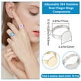 30Pcs 2 Colors Adjustable 304 Stainless Steel Finger Rings Components ...