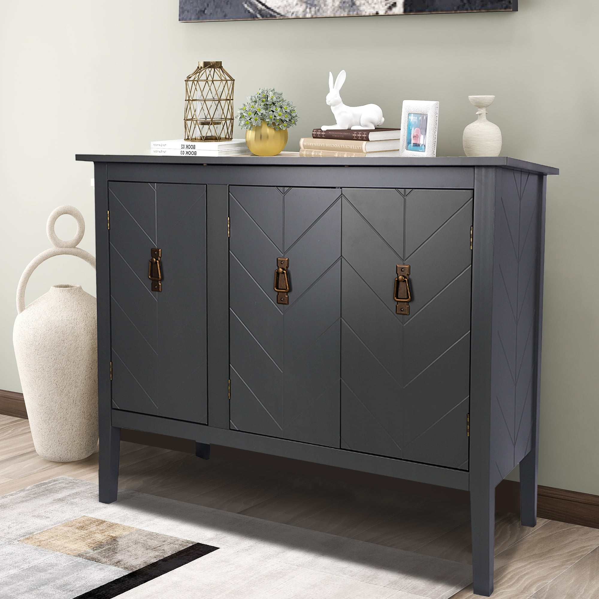 Clearance! Sideboard Buffet Storage Cabinet, Solid Wood Accent Cabinets ...