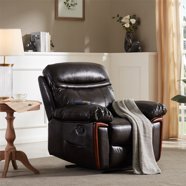 Serta Push-Button Power Recliner with Deep Body Cushions, Brown Fabric ...