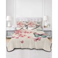 Butterfly Floral Quilts Bedding Set California King Watercolor Pink ...