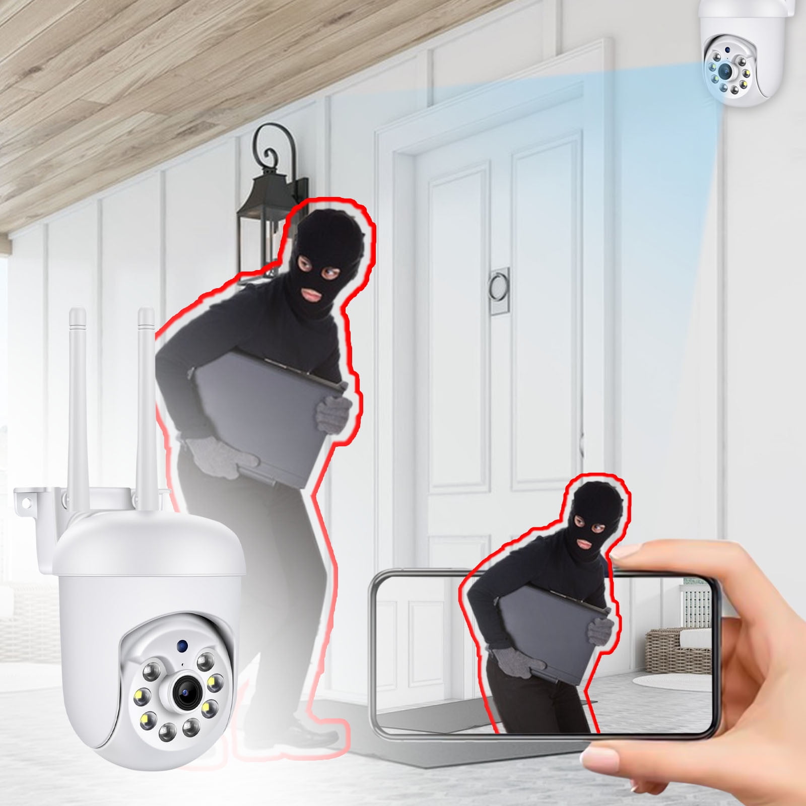 PURCOLT Smart Security Camera,1080p HD Wifi Camera,5G & 2.4G WIFI With ...