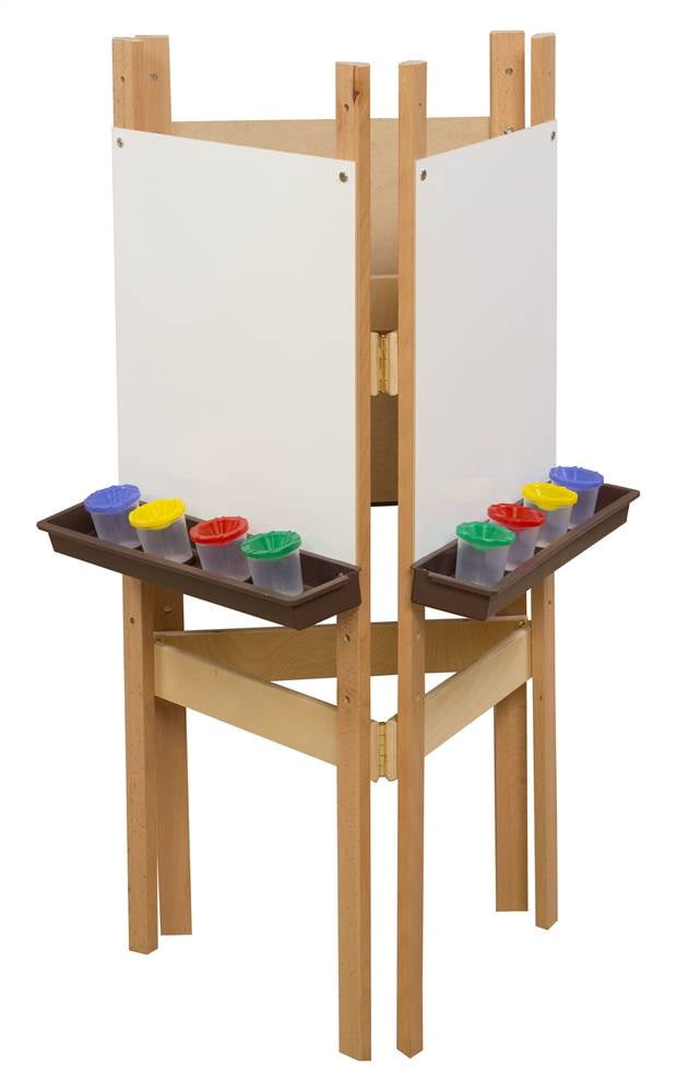 3-Sided Adjustable Easel with Markerboard and Trays - Walmart.com