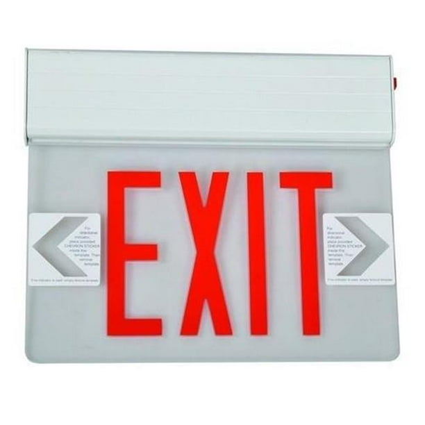 Morris Products 73403 Surface Mount Edge Lit Exit Sign Double Sided ...
