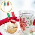 100pcs International Flag Picks Italy Flag Toothpicks Italian Flags ...