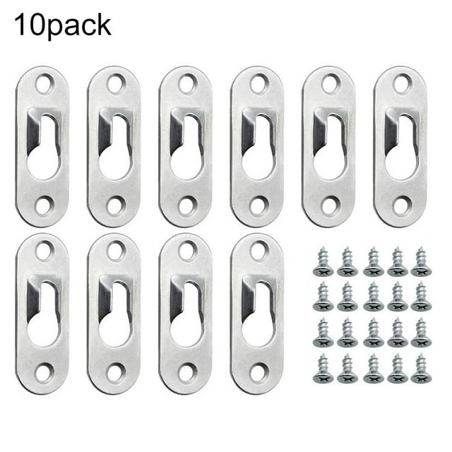 MYG 10X Heavy Duty Keyhole Picture Frame Hangers Two Hole Hanging ...
