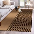 Brown Metal Hole Area Rug 3x5 Washable Rug Non Slip Modern Copper Net ...