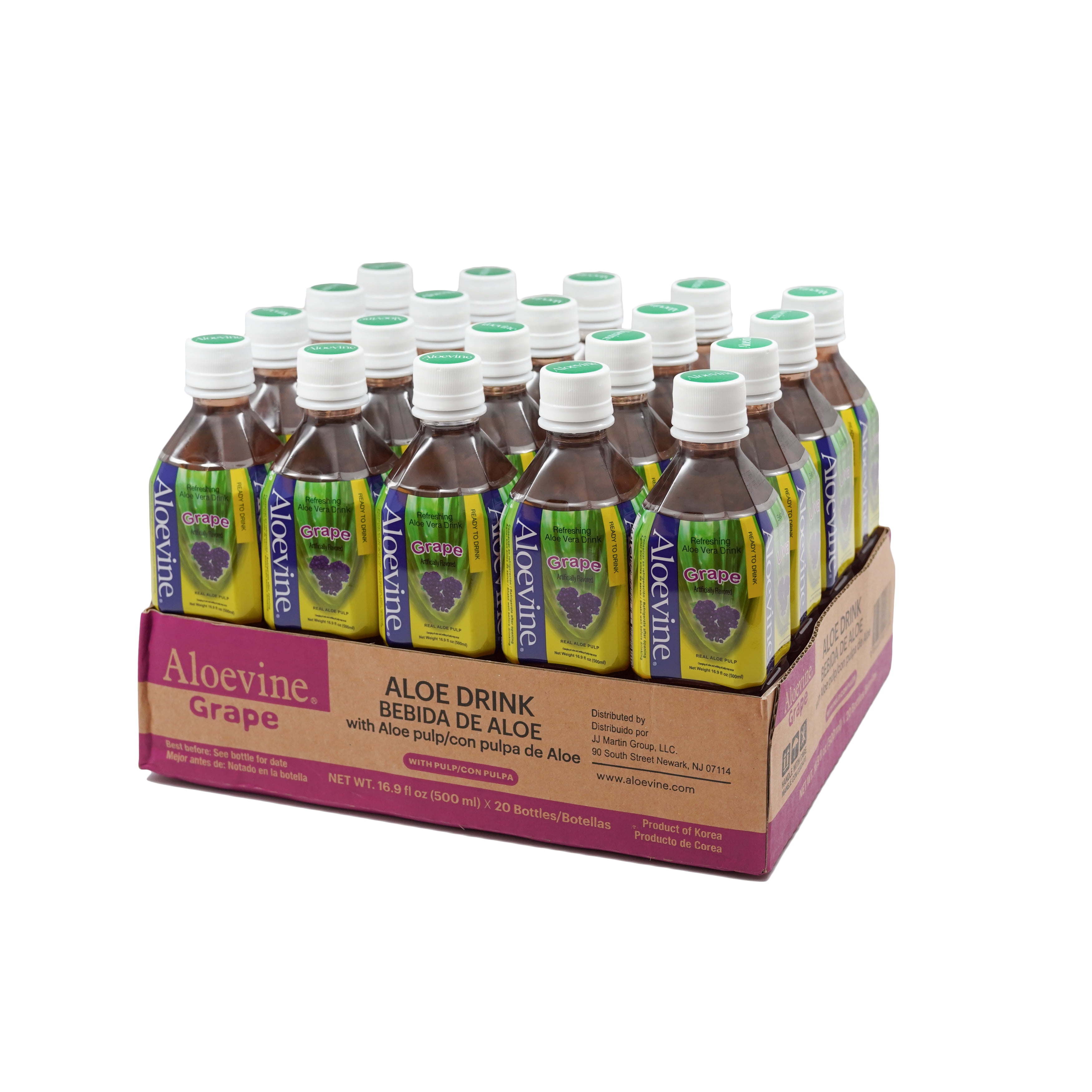 Aloevine Aloe Vera Drink, Grape Flavor (16.9 fl oz, 20 pack) - Walmart.com