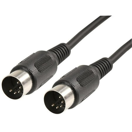 PRO SIGNAL - 5 Pin 180 Degree Male to Male DIN Lead, 1.2m Black ...