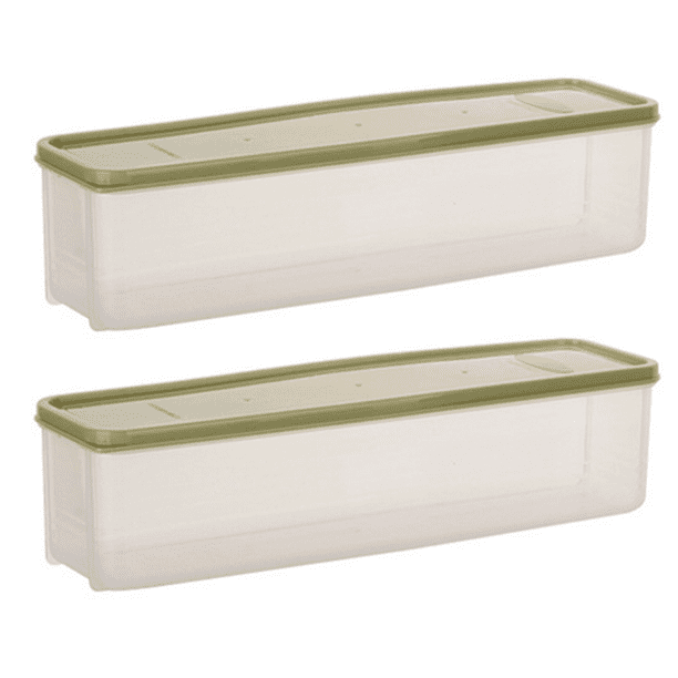 Pantry Airtight Spaghetti Keeper Box Clear Plastic Rectangular Pasta ...