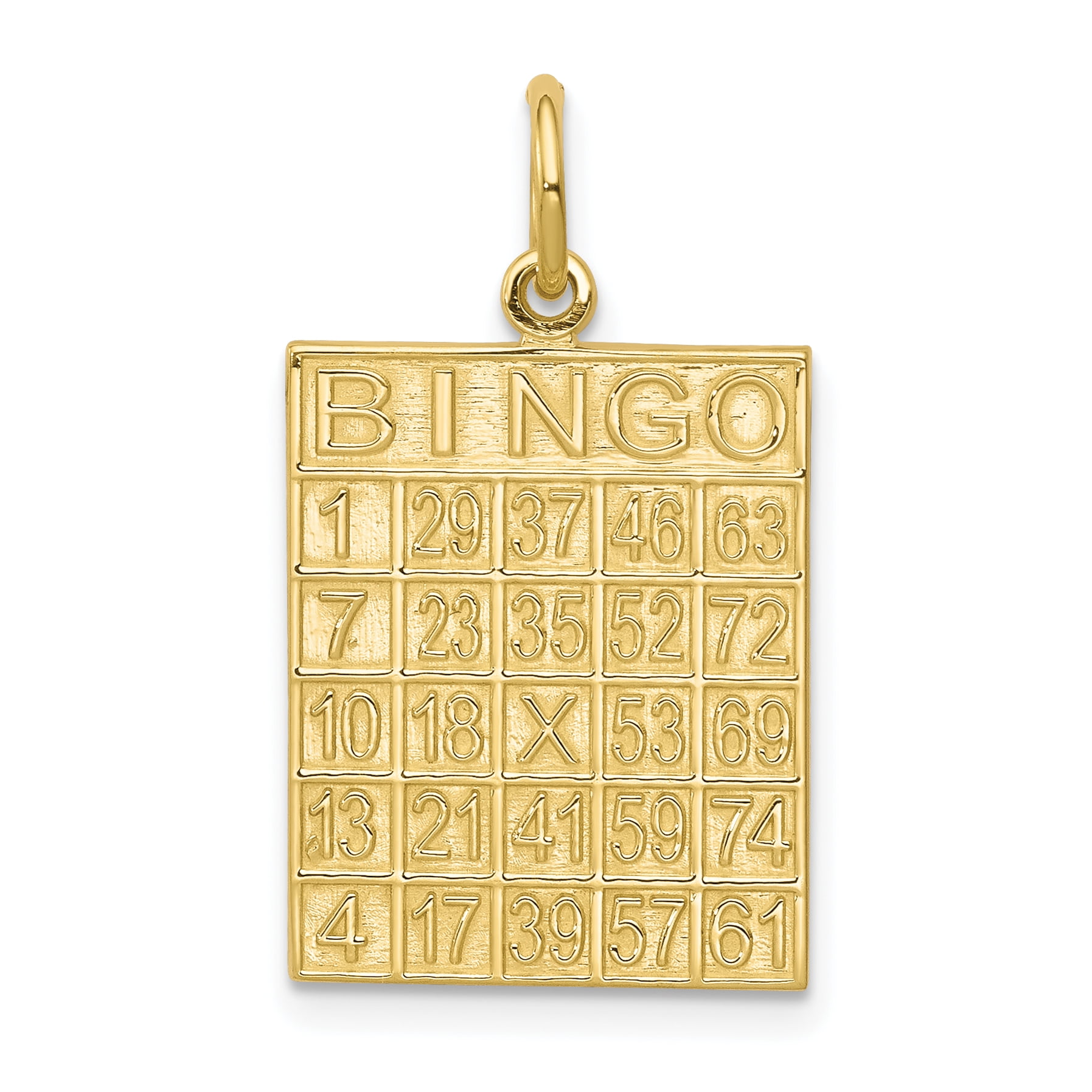 Click here for Saris And Things 10k Yellow Gold Solid Bingo Card... prices