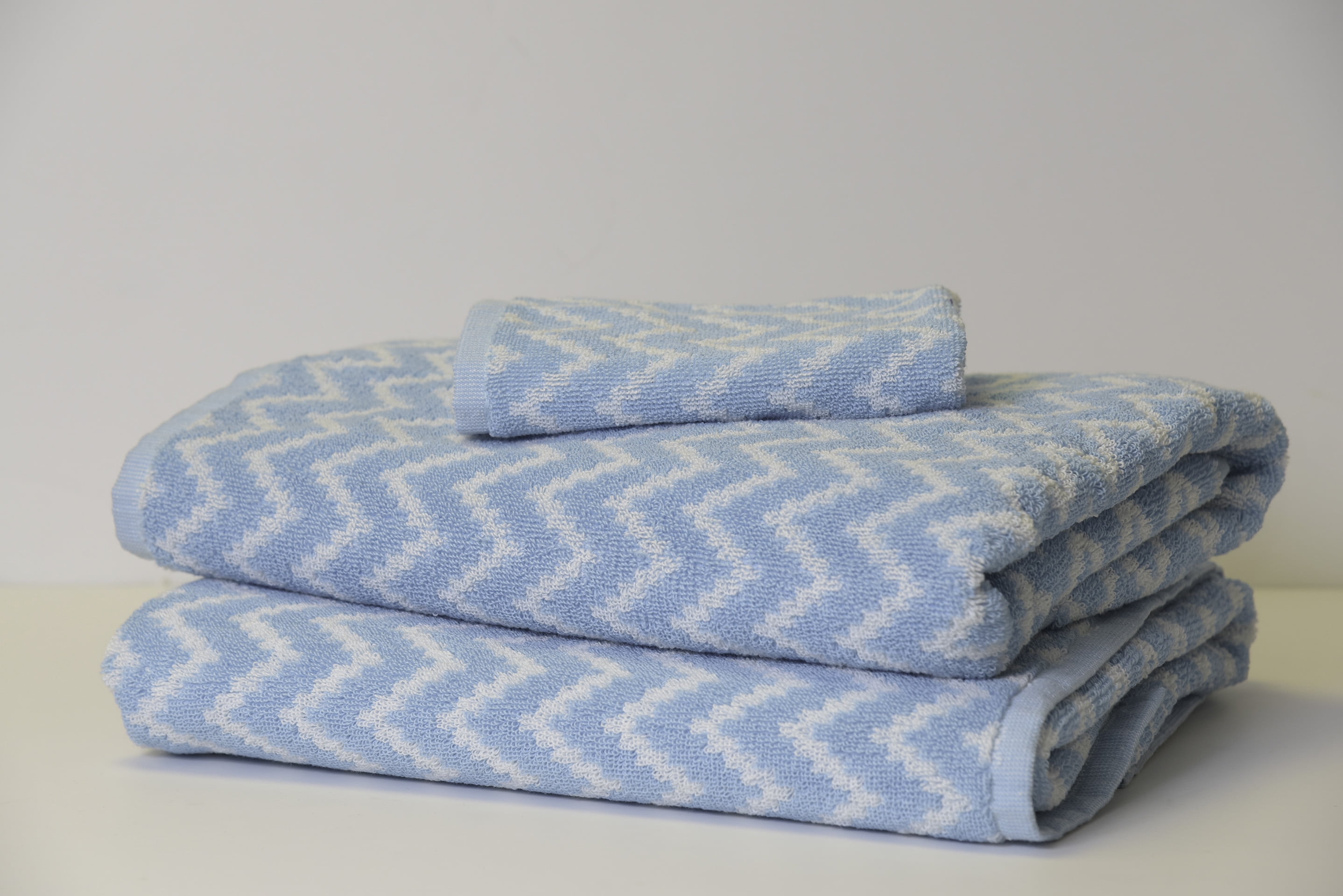 Crete 6-Piece 100% Cotton Bath Hand Wash Towel Set, Sky - Walmart.com