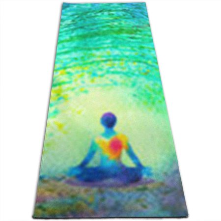 Yoga Mat (71x24 Inch) ，Thick 10mm Exercise Mat，Workout Mat Reiki Chakra ...