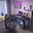 AZN 47 Inch Office & Gaming Desk with Storage, Modern Simple Design ...