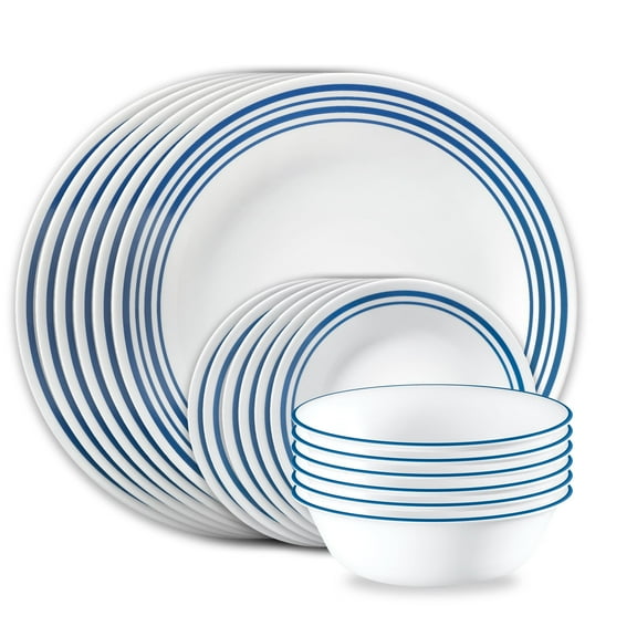 Corelle Portofino 12-Piece Dinnerware Set, Chip Resistant Vitrelle ...