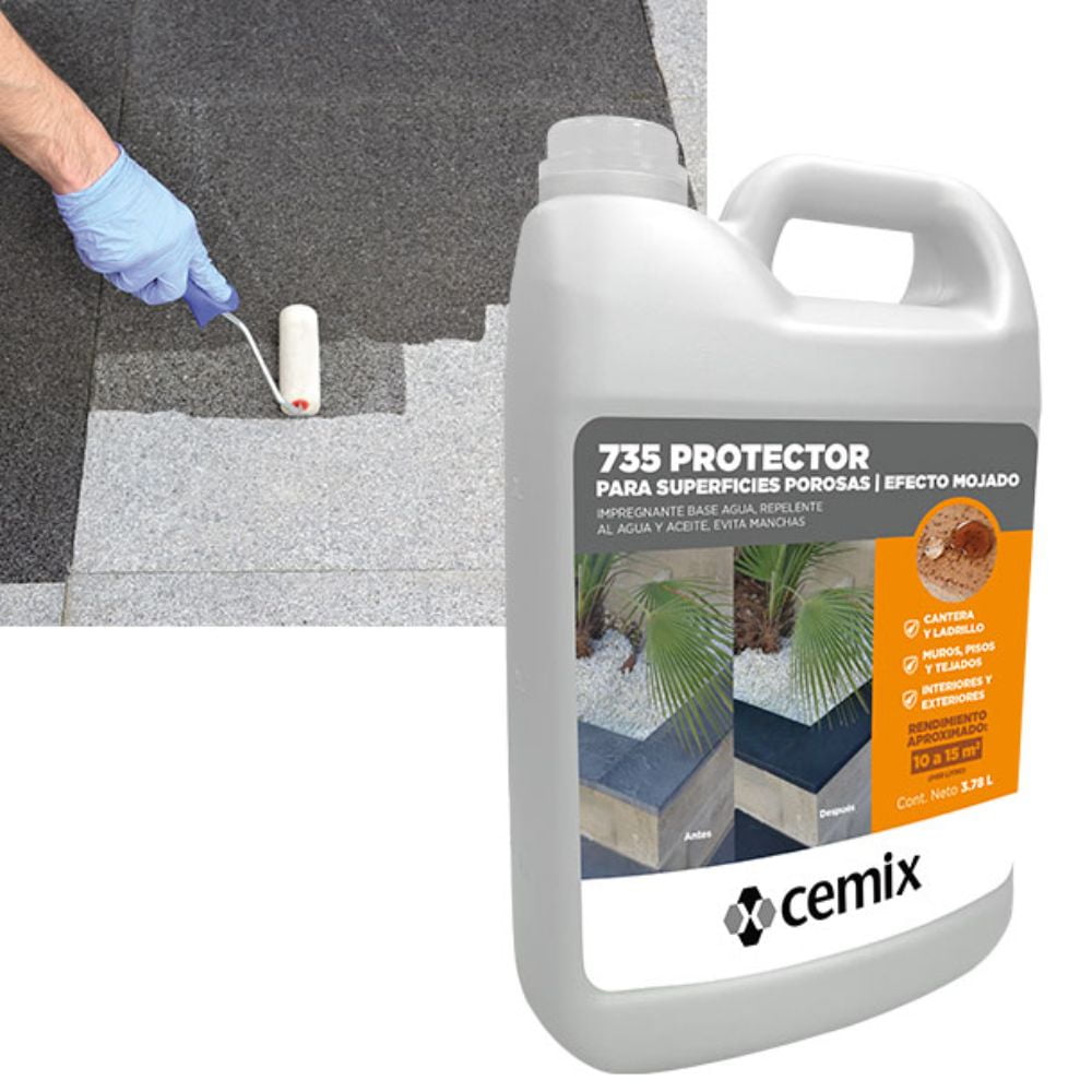 Protector Superficie Porosa 735 Efecto Mojado 1 Galon Cemix | Walmart ...