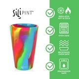 Silipint: Silicone Pint Glasses: 6 Pack Hippie Hops - 16oz Unbreakable ...