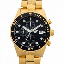 Emporio Armani Men's Classic Chronograph Stainless Steel Black Dial ...