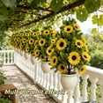 Realistic Sunflower Ground Insert Outdoor Garden Decoration Artificial ...