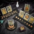 AOOOWER Rectangular Moon Shaped Tarot Base Bracket Wooden Tarot Card ...
