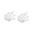 100pcs RJ12 6P6C Modular Cable for Head Telephone Connectors Crystal ...