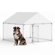 Lucky Dog Weatherguard Outdoor Dog Kennel Roof Frame, Black, 15'L x 5'W ...