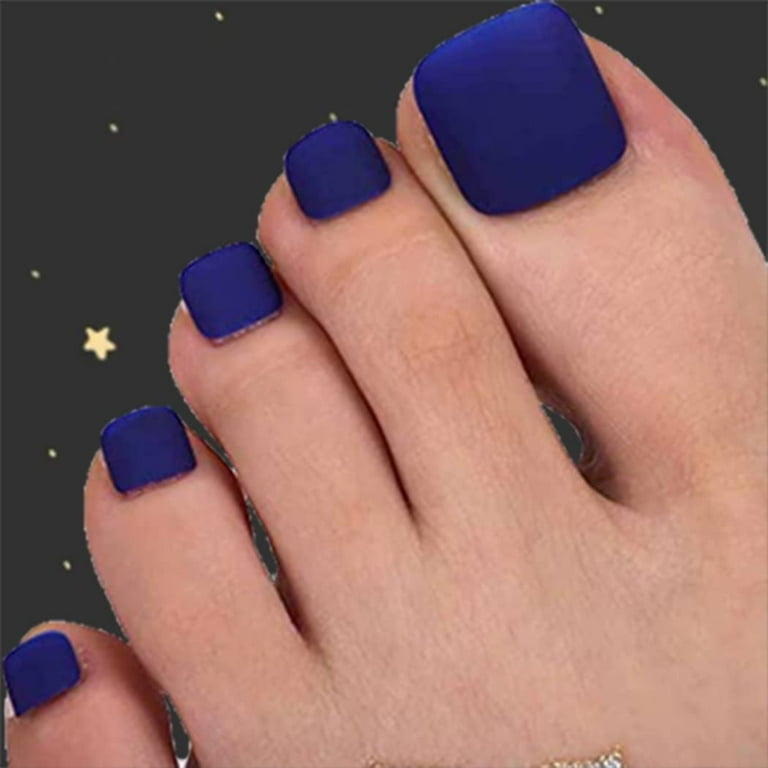 Royal Blue Toe Nail Art