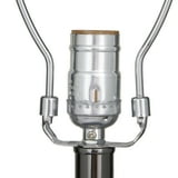 DecMode 29" Slender Stand Black Table Lamp with White Cotton Shade ...