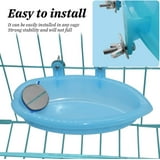 Bird Bath Tub with Mirror,Bird Cage Hanging Bath Bathing Box for Small ...