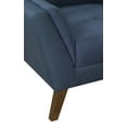 Emerald Home Binetti Navy Peacock Accent Chair with Angular Arms And Legs, Deep Tufting, And ...