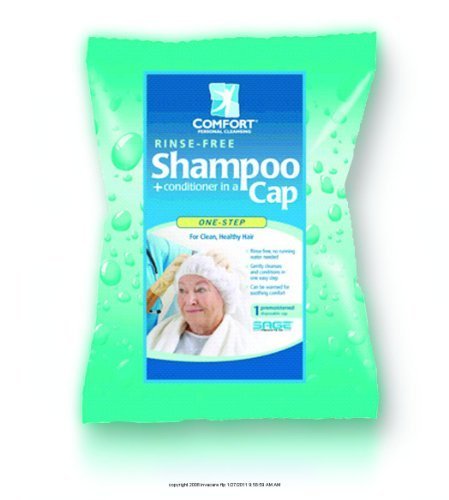 Comfort Bath Rinse-Free Cleaning Shampoo & Conditioner Cap, One Step, 1 ...