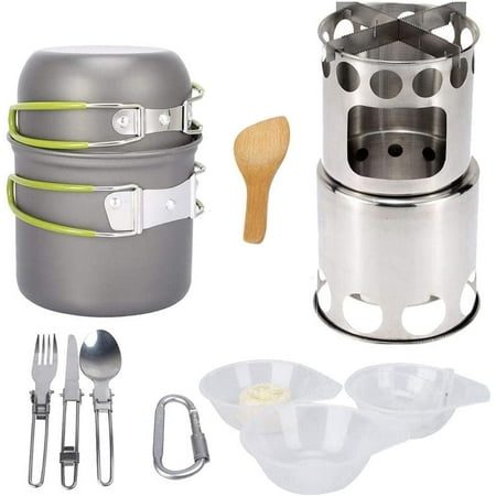 Camping cookware Mess kit Camping Cooker Set, Lightweight Alloy ...