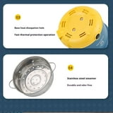 Mini Electric Cooker with Steamer 1.8L Non-Stick Hot Pot, Portable ...