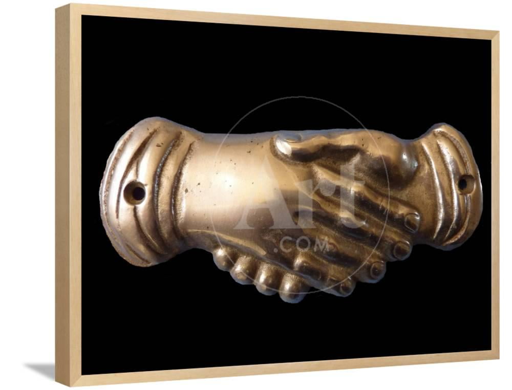 Masonic Handshake Symbol, End of 19th C, Framed Art Print Wall Art Sold ...